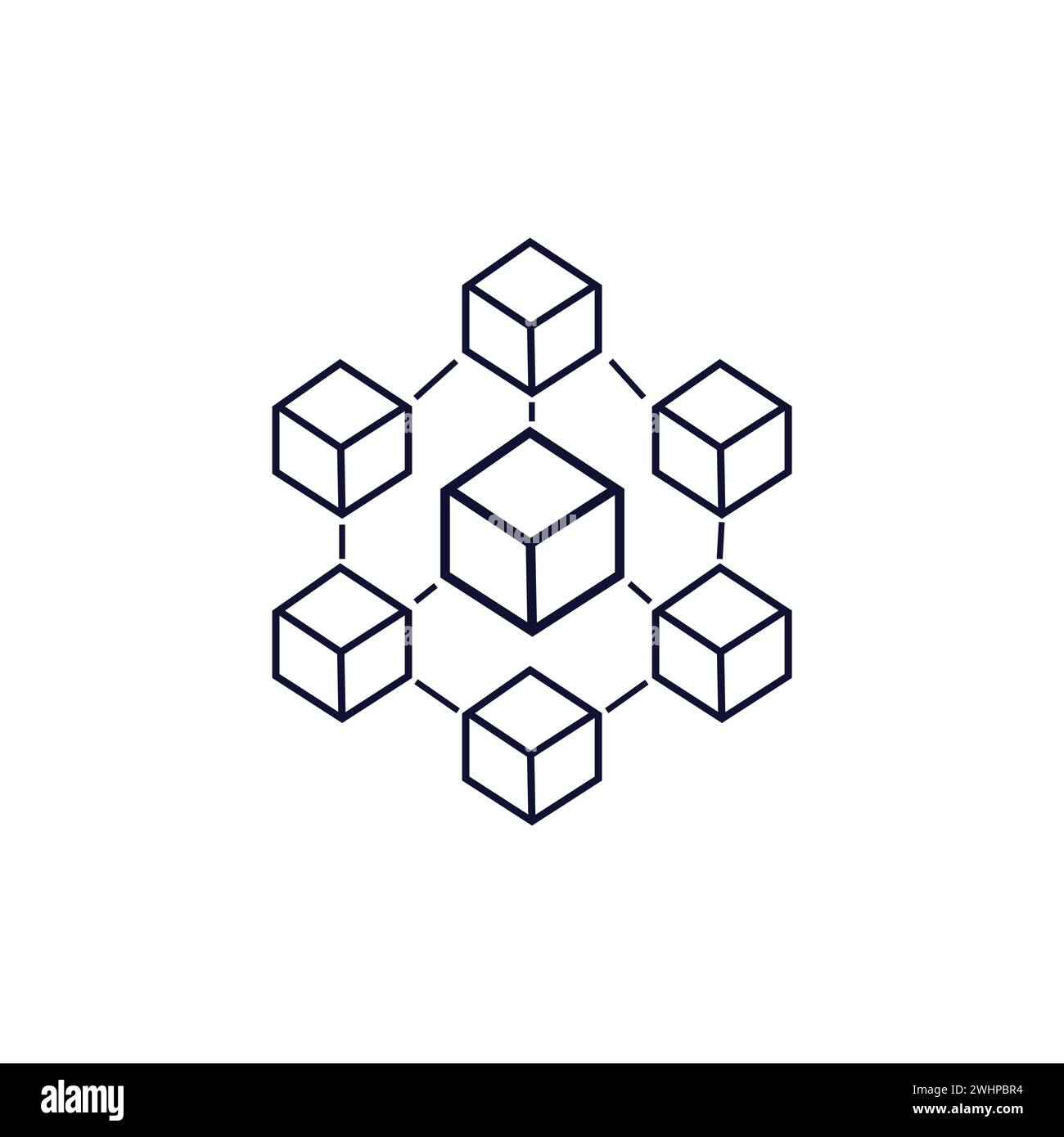 Flat blockchain icon symbol vector Illustration Stock Vector Image & Art - Alamy