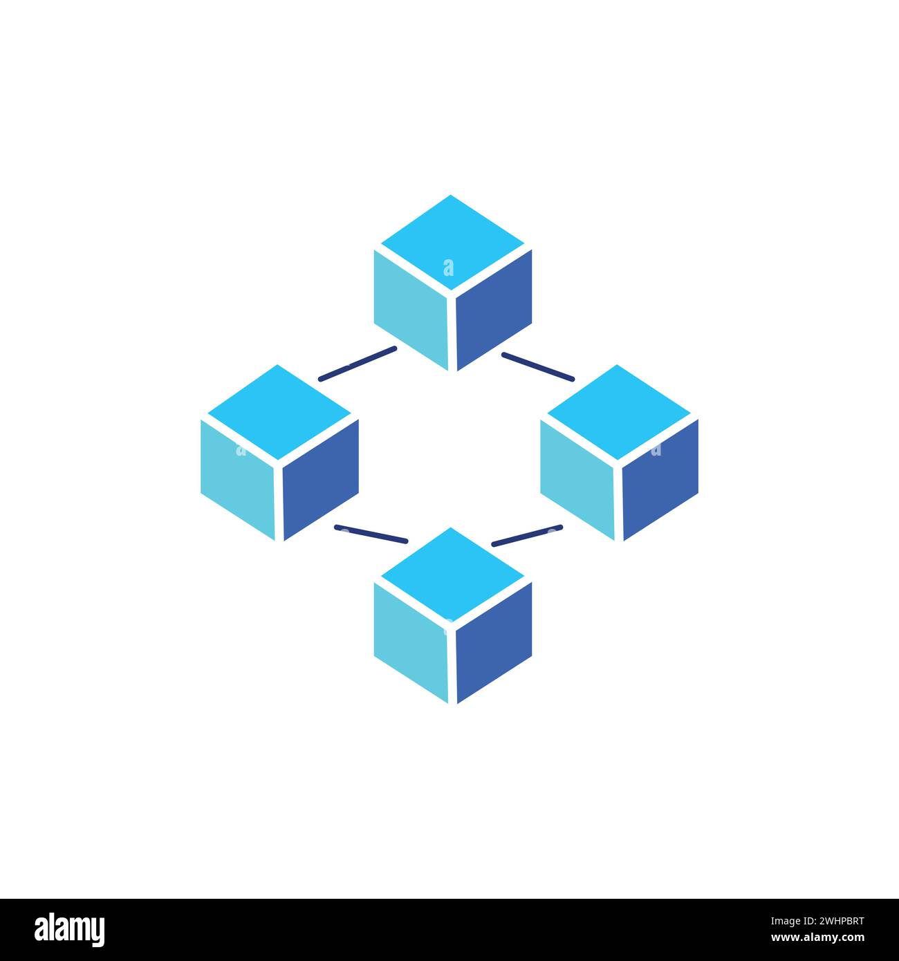 Flat blockchain icon symbol vector Illustration Stock Vector Image ...