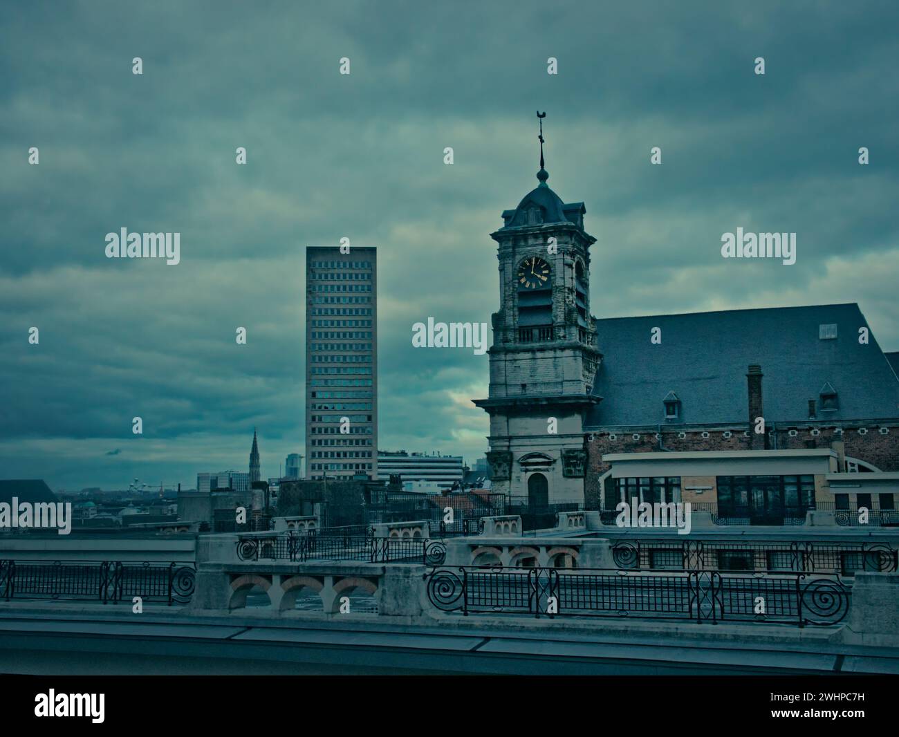 Brussels, Belgium. 9-02-2024. Cityscape. Beautiful buildings of ...