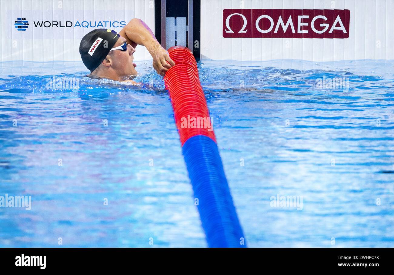 DOHA - Caspar Corbeau after completing the men's 100 school event ...