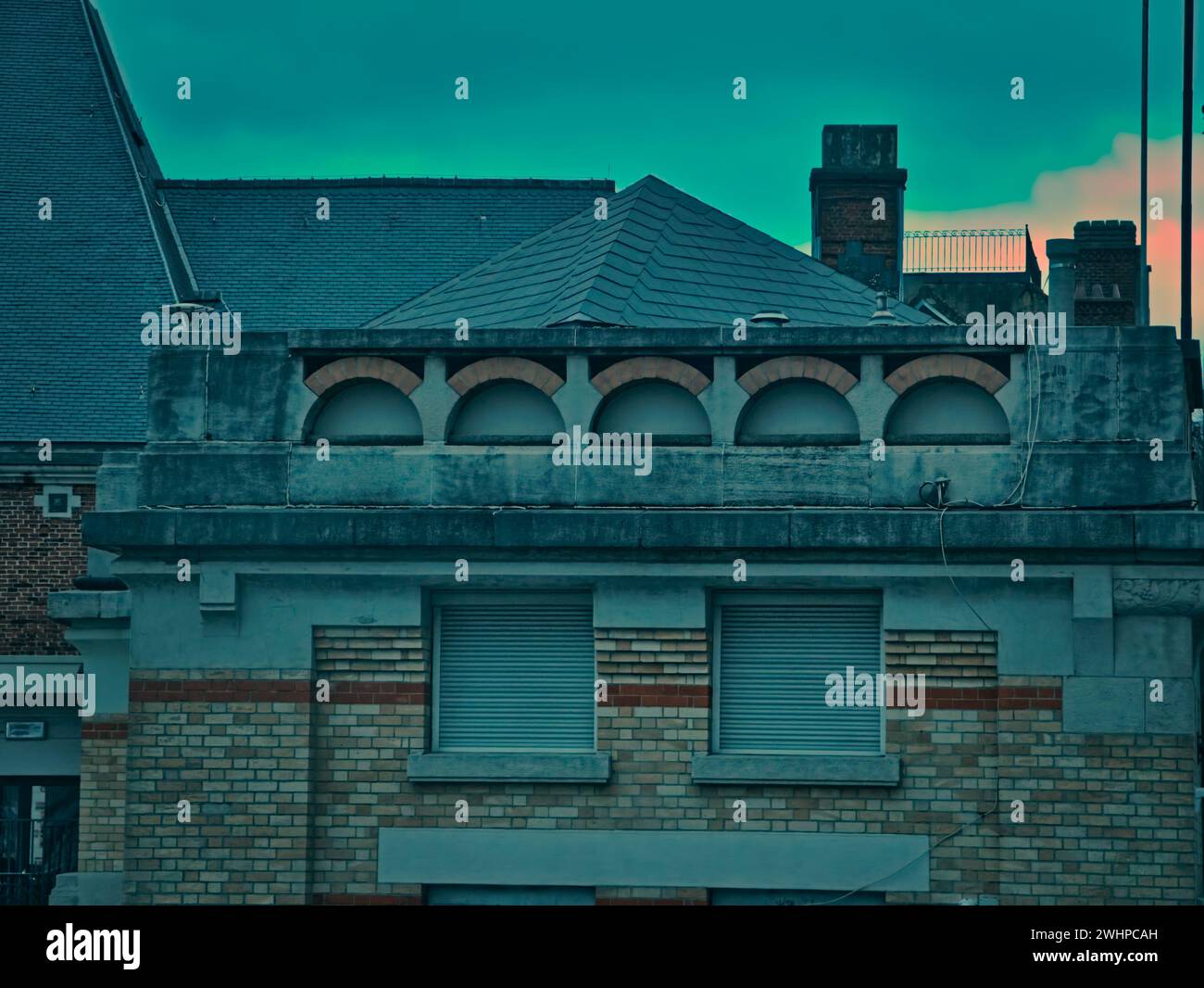 Brussels, Belgium. 02-09-2024. Abstract landscape of the city of ...