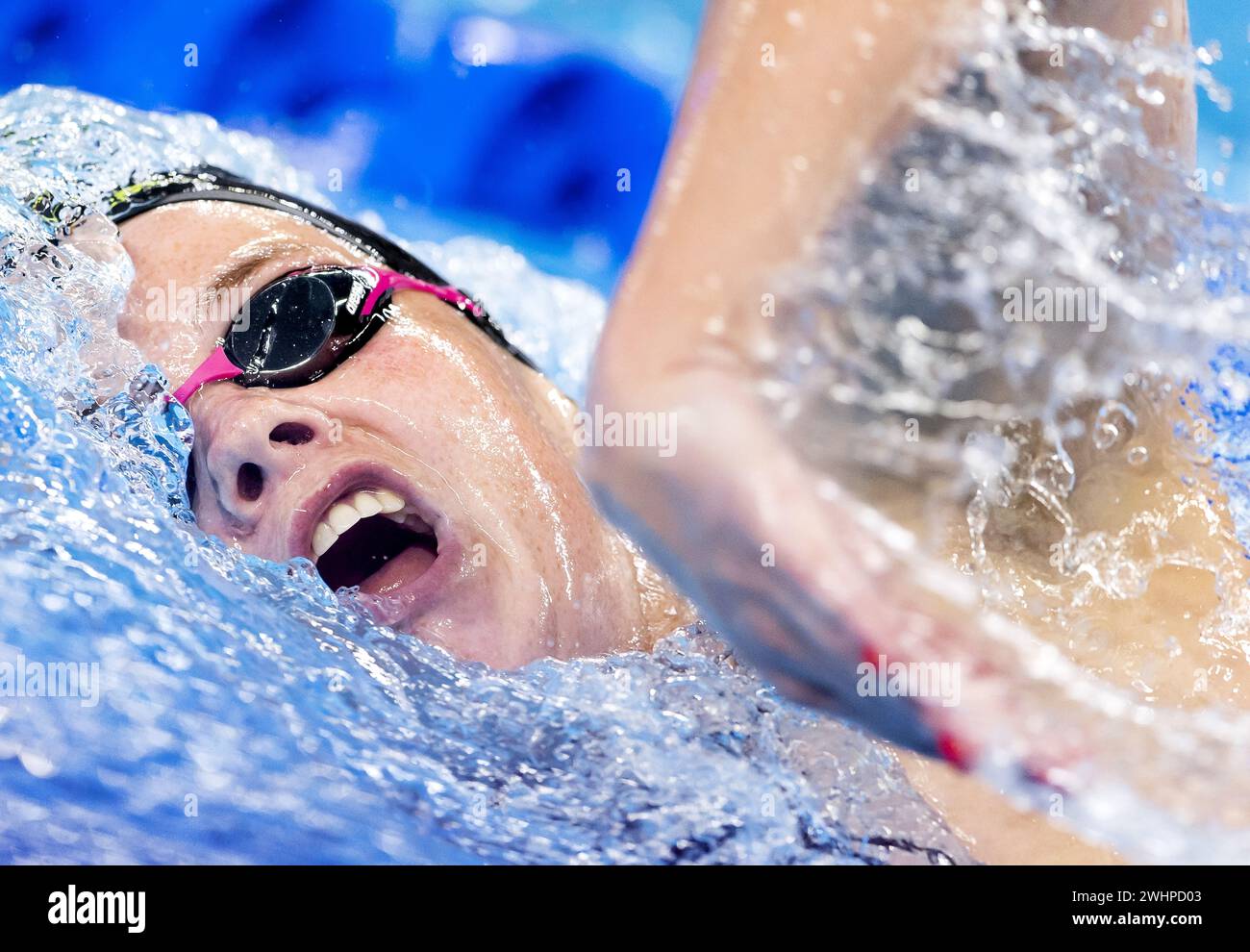 DOHA - Imani de Jong in action in the women's 400 freestyle during the ...