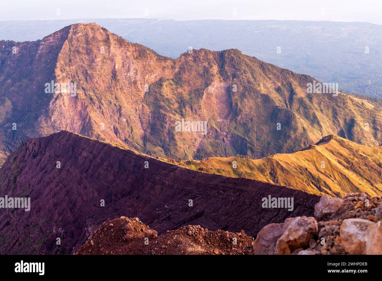 Volcano rinjani on island hi-res stock photography and images - Alamy