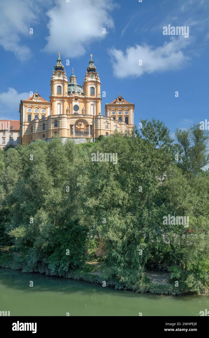 the famous Melk Monastery at Danube River,Wachau Valley,lower Austria ...