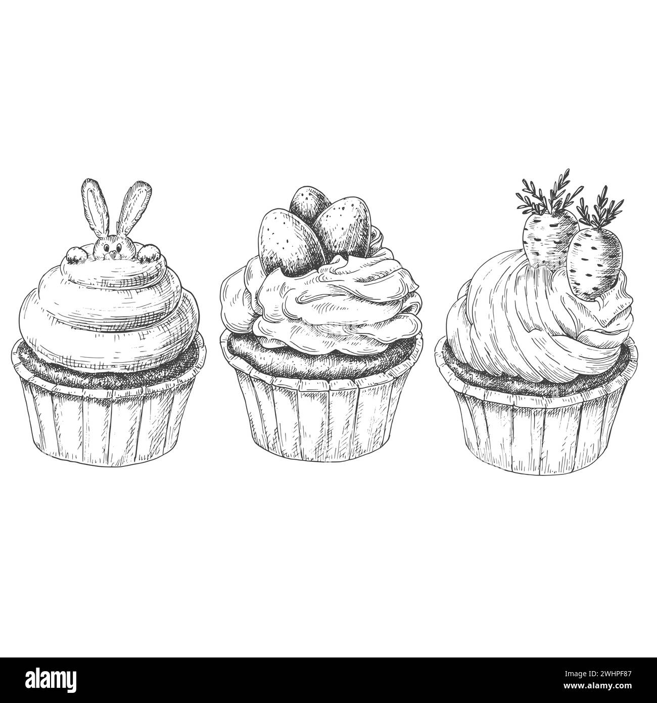 Delicious easter cake Black and White Stock Photos & Images - Alamy