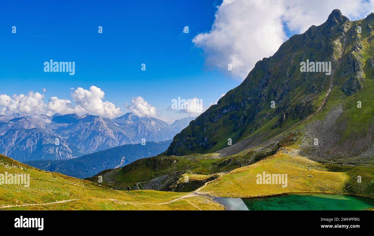 Hochjoch and Herzsee via ferrata in Montafon Stock Photo - Alamy
