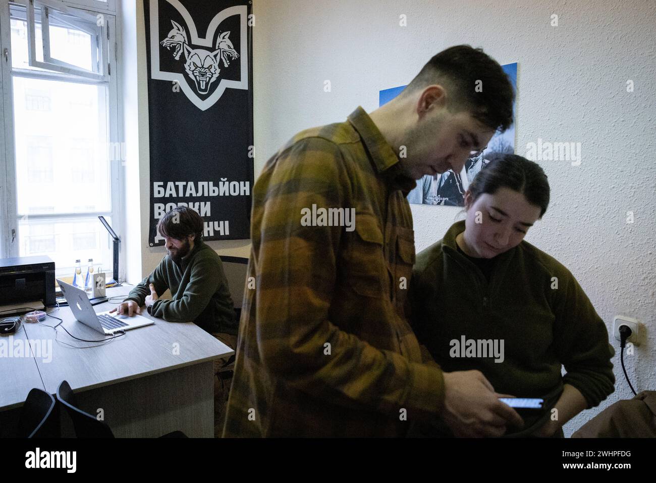 Kyiv, Ukraine. 10th Feb, 2024. Servicemen of a battalion 'Da Vinci's ...