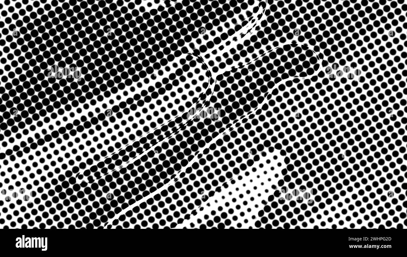 Black and white halftone. Computer generated 3d render Stock Photo - Alamy