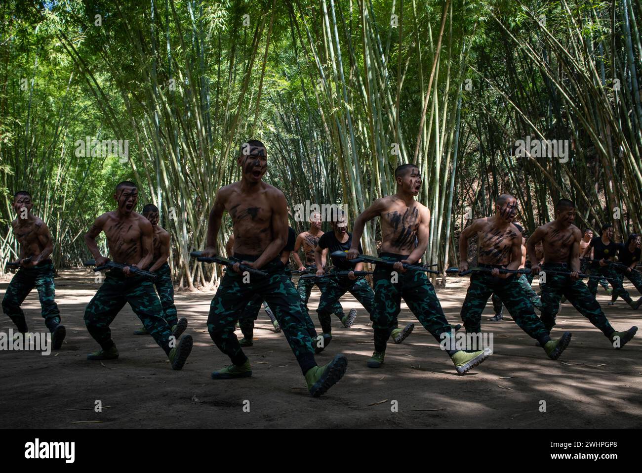 Karenni, Myanmar. 07th Feb, 2024. Members of KNDF seen participating in the Military ...