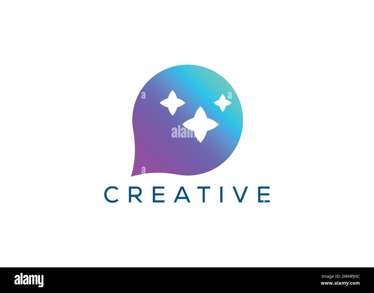 Minimalist blink chat logo design vector template. Creative modern chat ...