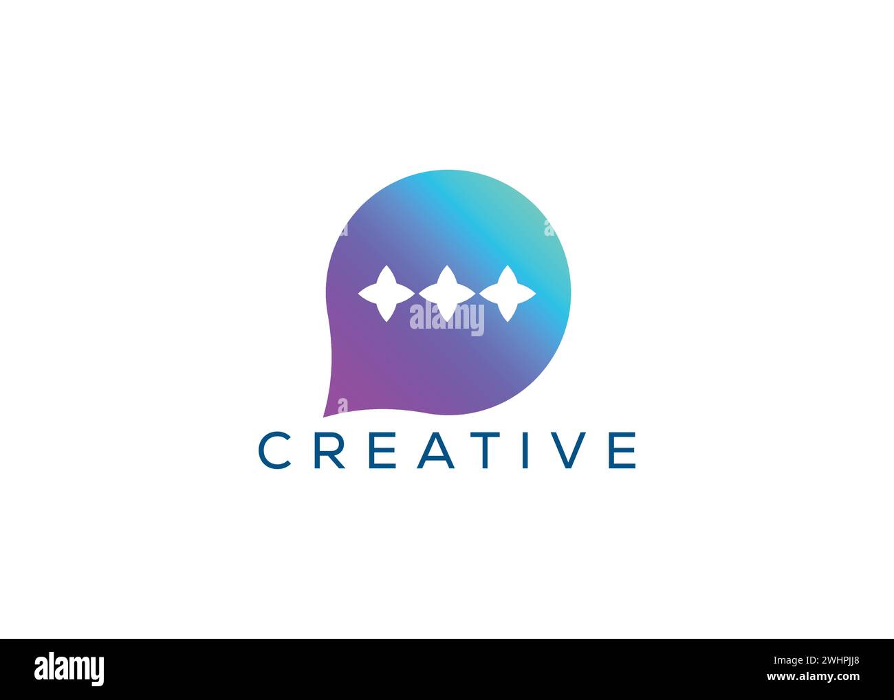 Minimalist blink chat logo design vector template. Creative modern chat ...