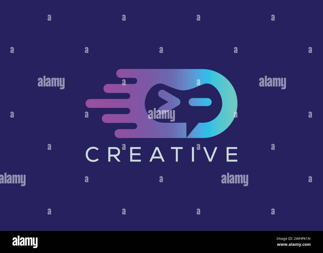 Minimalist Blink Chat Logo Design Vector Template Creative Modern Chat Logo Stock Vector Image 