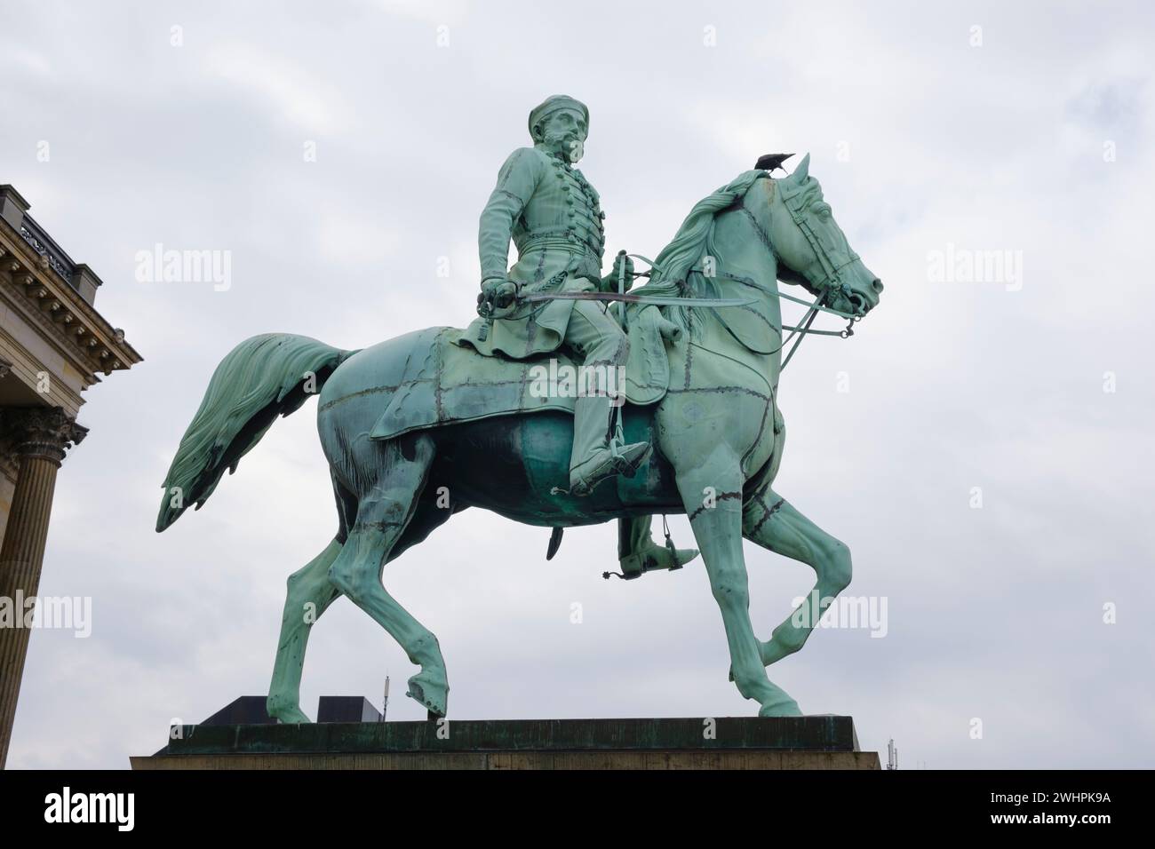 Equestrian statue of duke Friedrich Wilhelm, Braunschweig Stock Photo ...