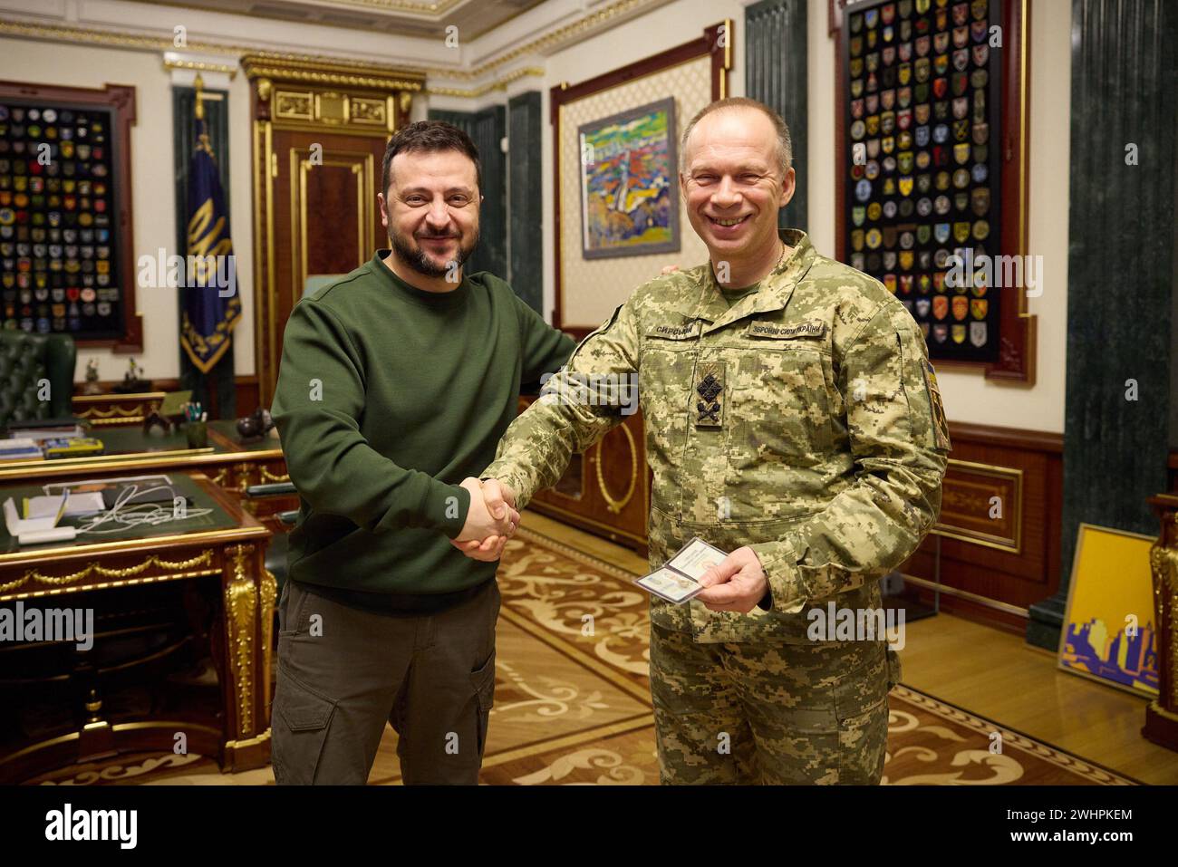 Kiev, Ukraine. 11th Feb, 2024. HANDOUT - Ukrainian President Volodymyr ...