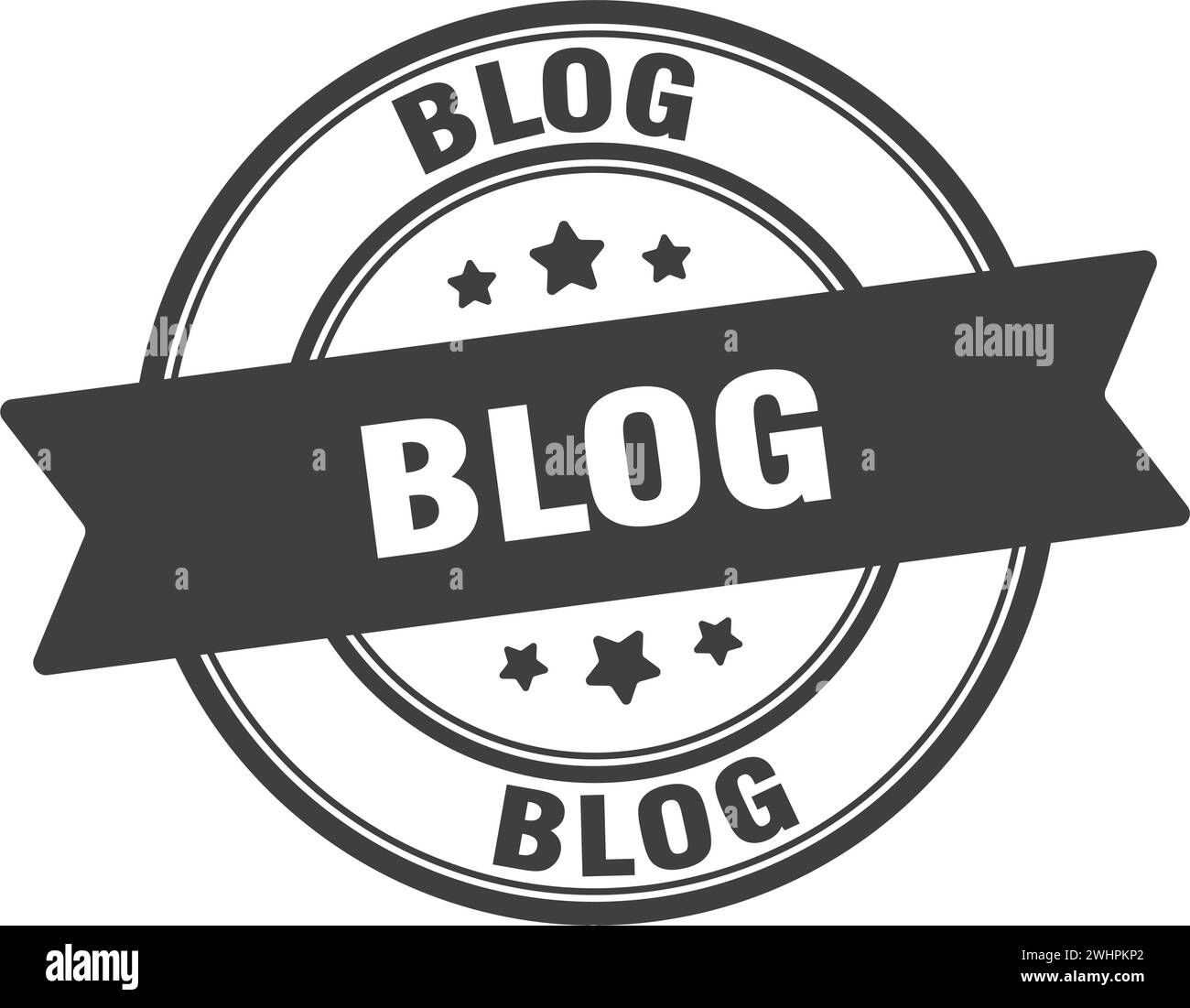 blog stamp. blog round sign. label on transparent background Stock ...