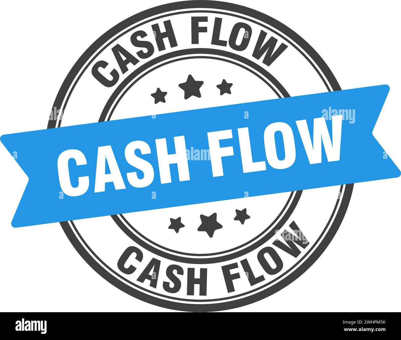cash flow stamp. cash flow round sign. label on transparent background ...