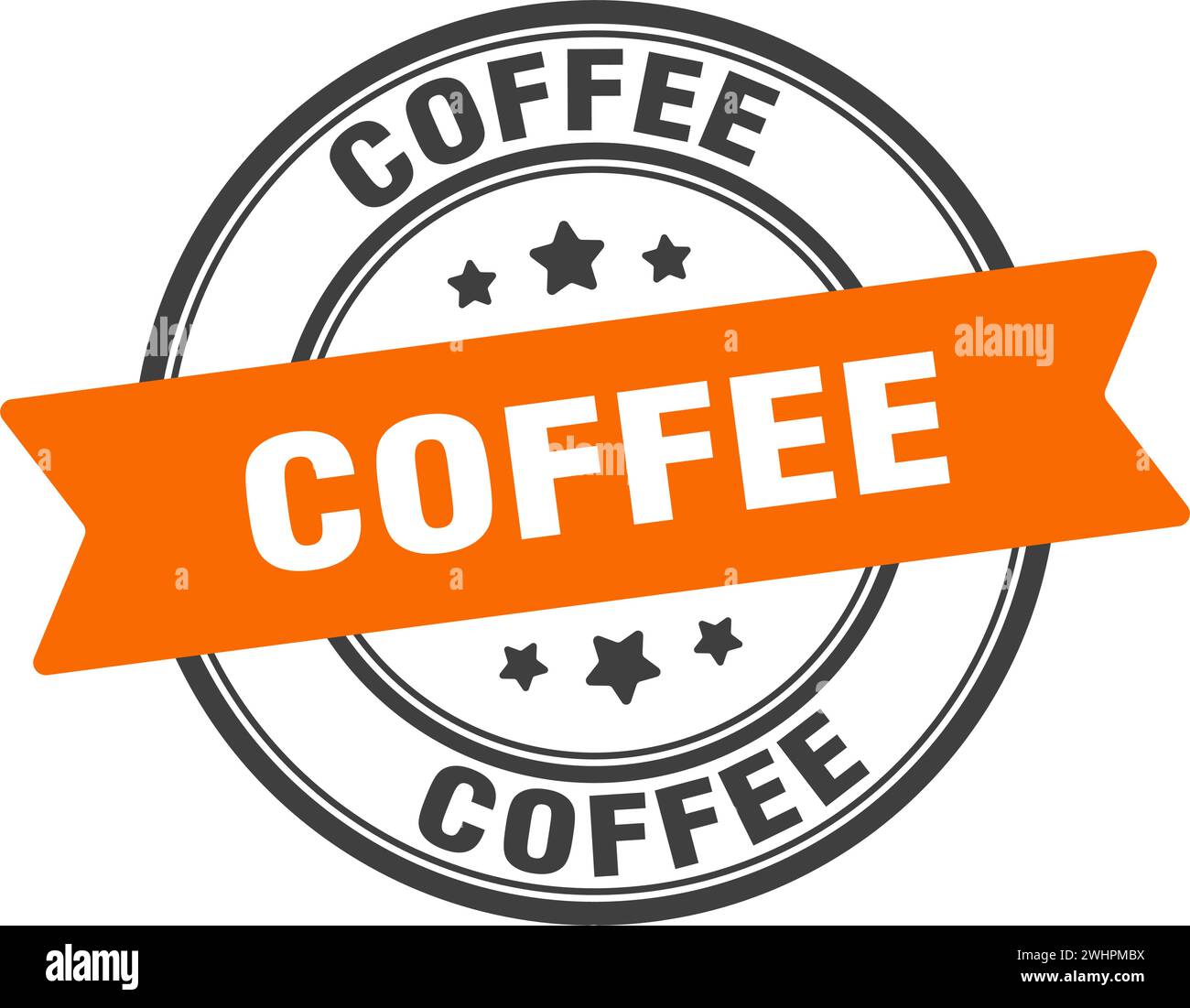 coffee stamp. coffee round sign. label on transparent background Stock ...