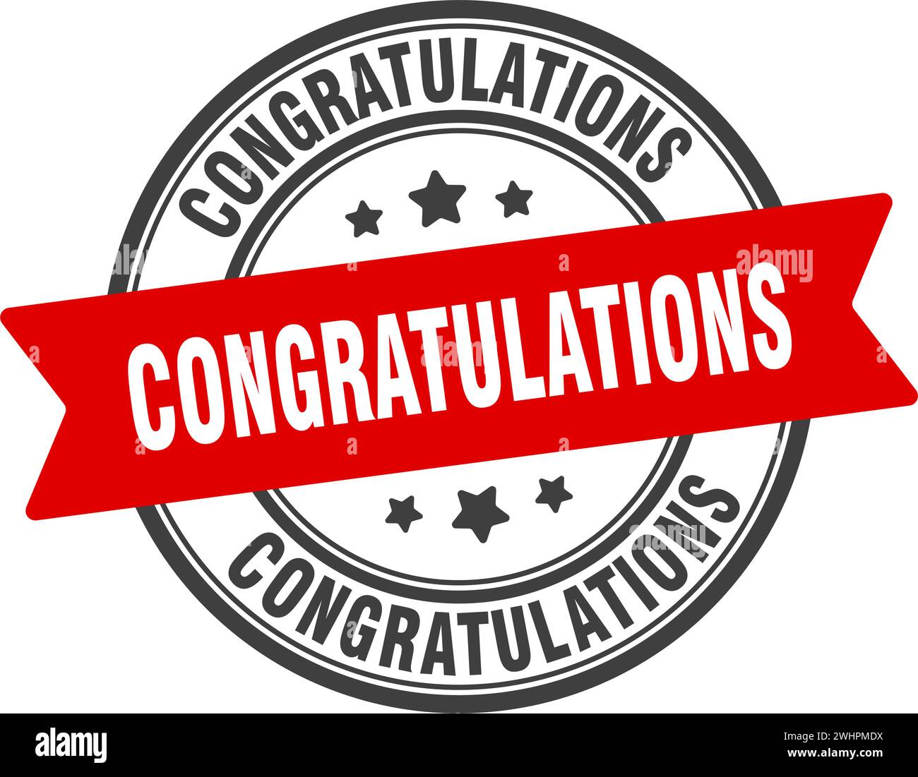 congratulations stamp. congratulations round sign. label on transparent ...