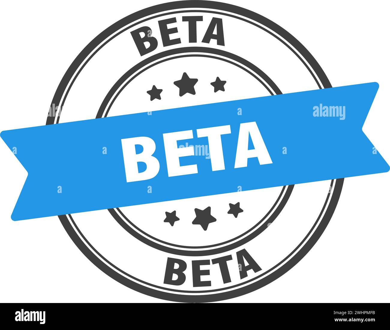 beta stamp. beta round sign. label on transparent background Stock ...