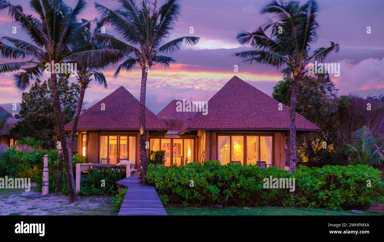 Modern house with a swimming pool, modern pool villa at the beach ...