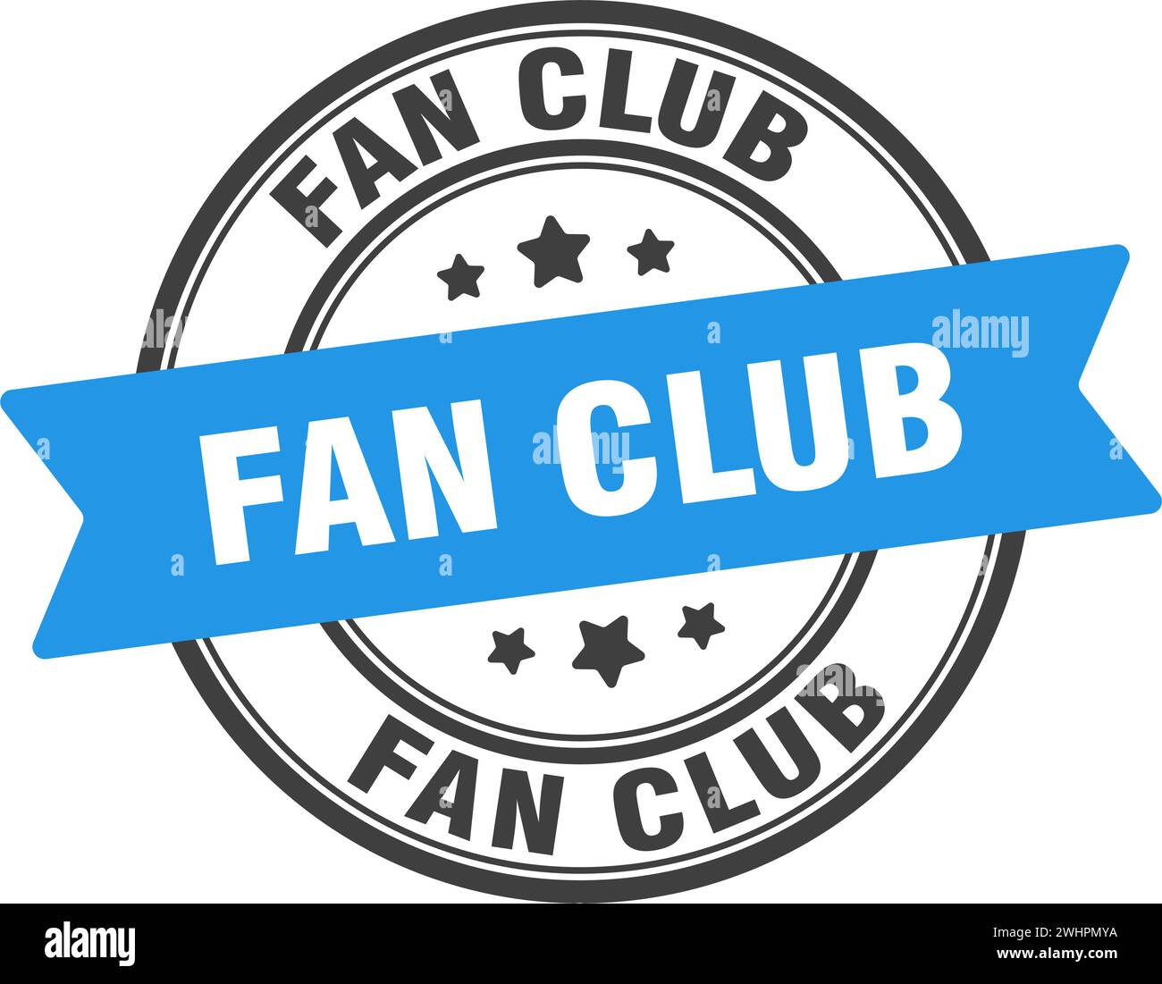 fan club stamp. fan club round sign. label on transparent background ...