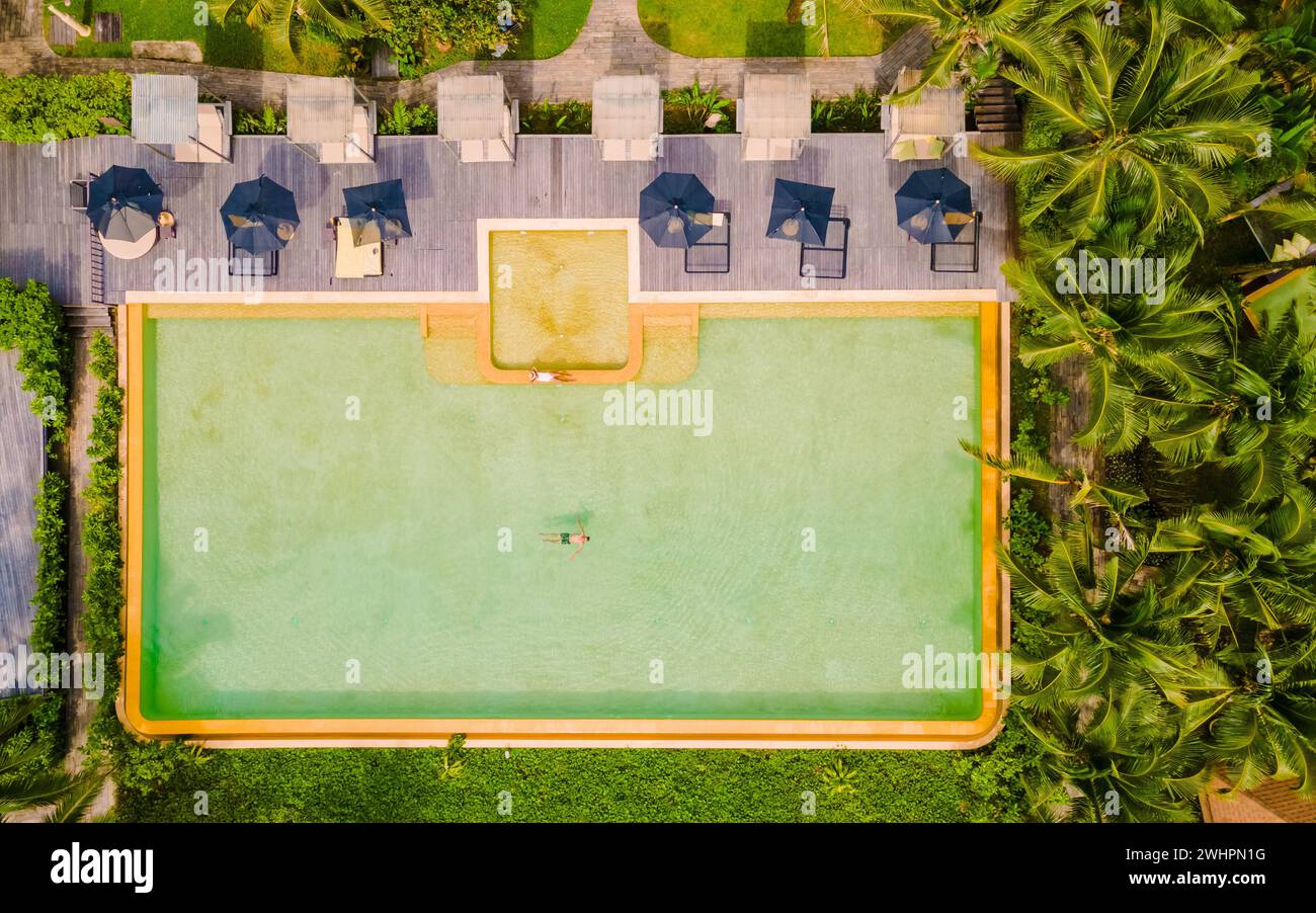Aerial view of luxury pool hi-res stock photography and images - Alamy