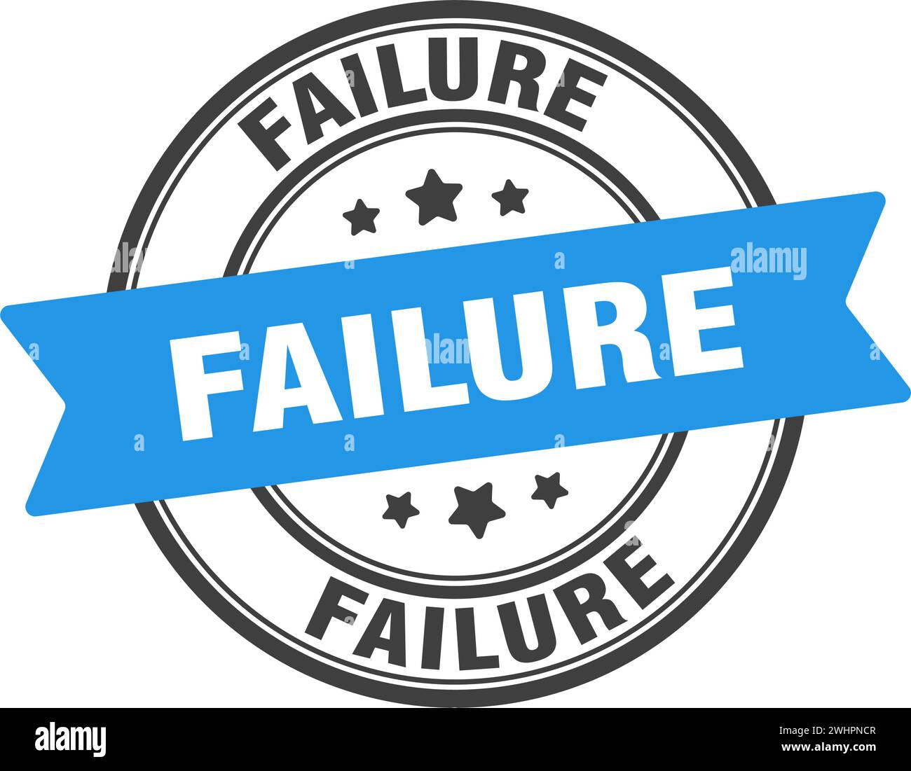 failure stamp. failure round sign. label on transparent background ...