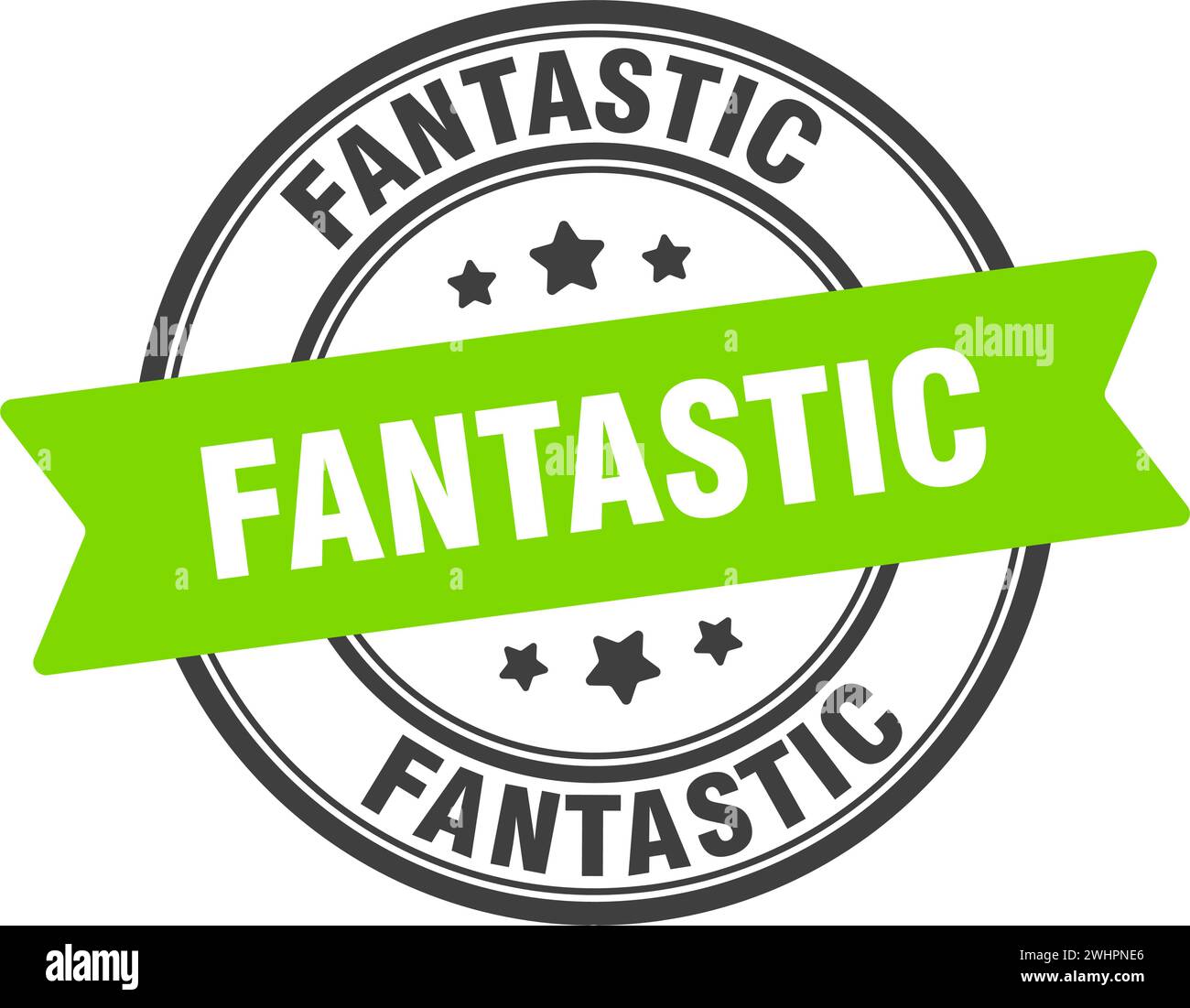 fantastic stamp. fantastic round sign. label on transparent background ...