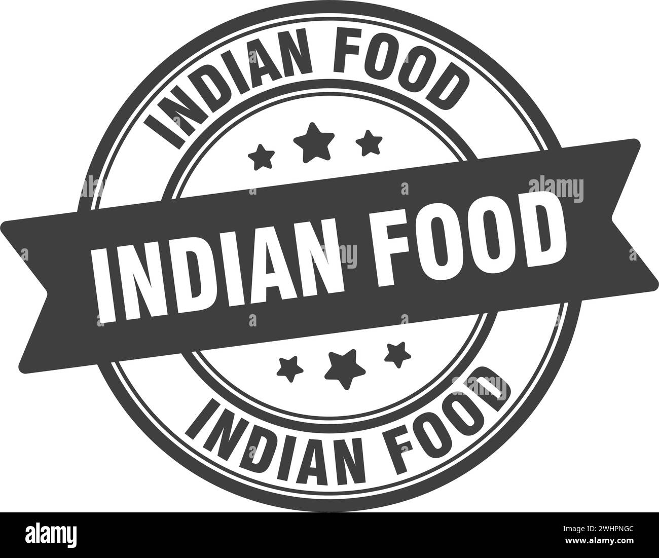indian food stamp. indian food round sign. label on transparent ...