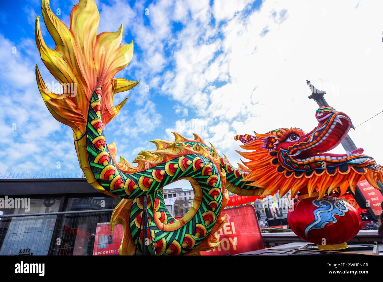Trafalgar Square London, UK. 11th Feb, 2024. Trafalgar Square mark the ...