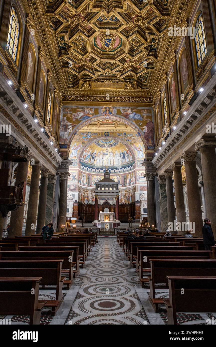 wooden ceiling, designed by Domenichino, The Basilica of Santa Maria in ...