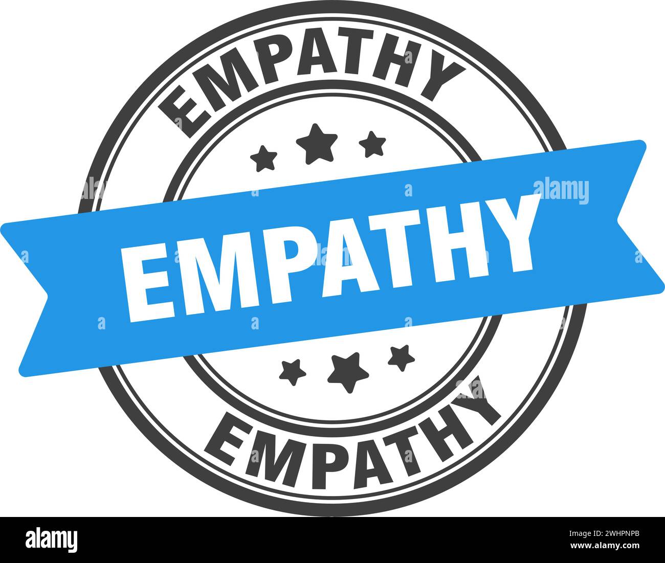 empathy stamp. empathy round sign. label on transparent background ...