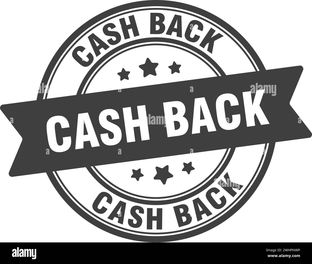 cash back stamp. cash back round sign. label on transparent background ...