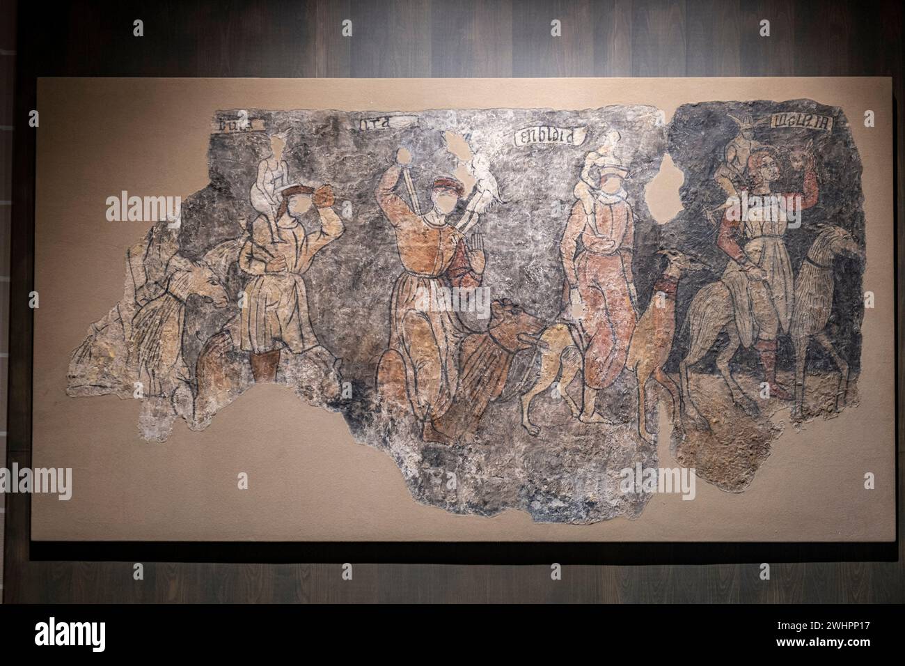 seven deadly sins,, Sieso wall paintings, 16th century, fresco torn off ...