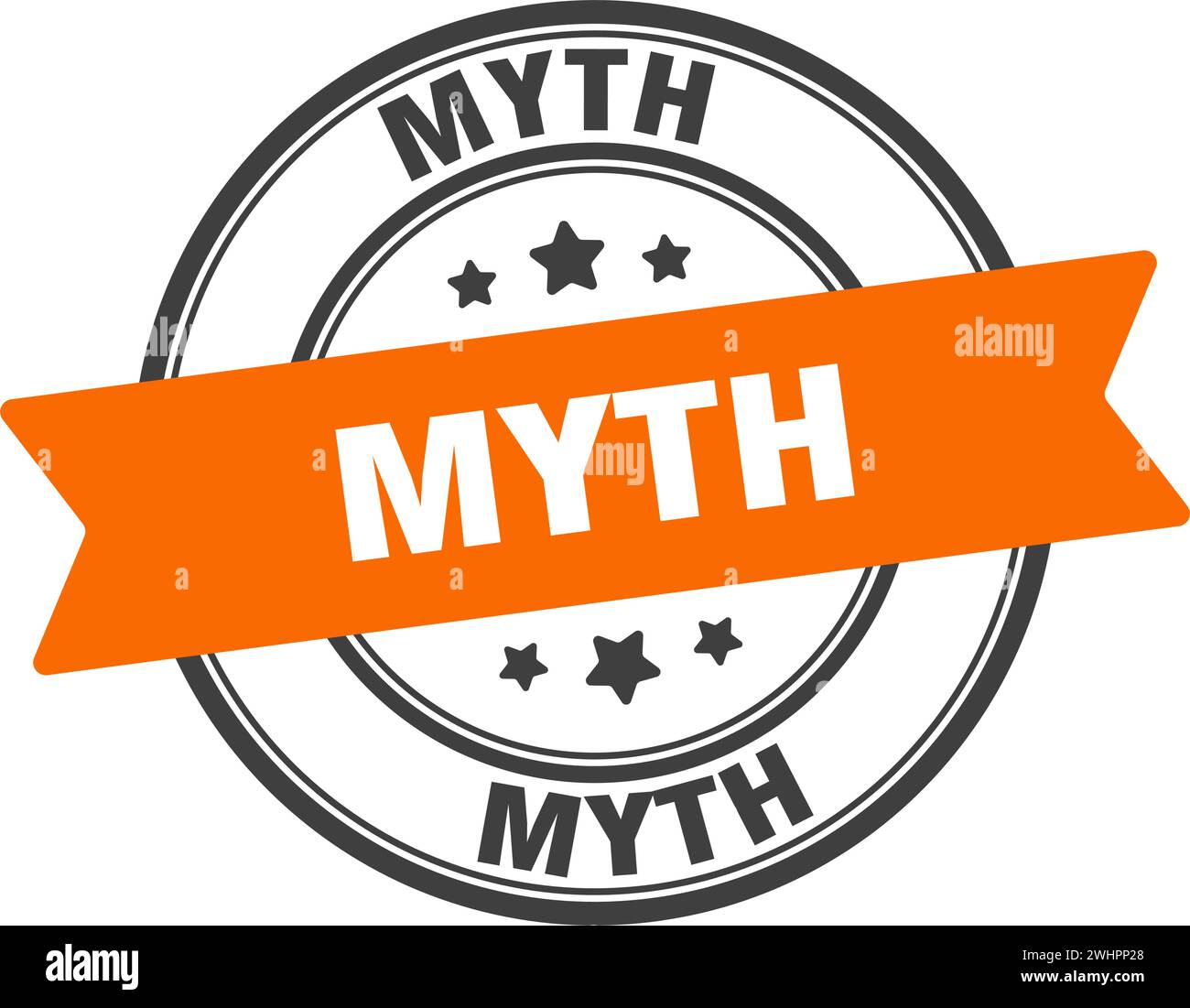 myth stamp. myth round sign. label on transparent background Stock ...