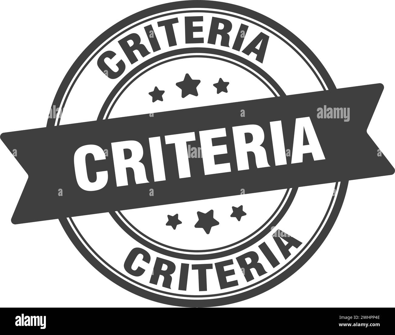 criteria stamp. criteria round sign. label on transparent background ...