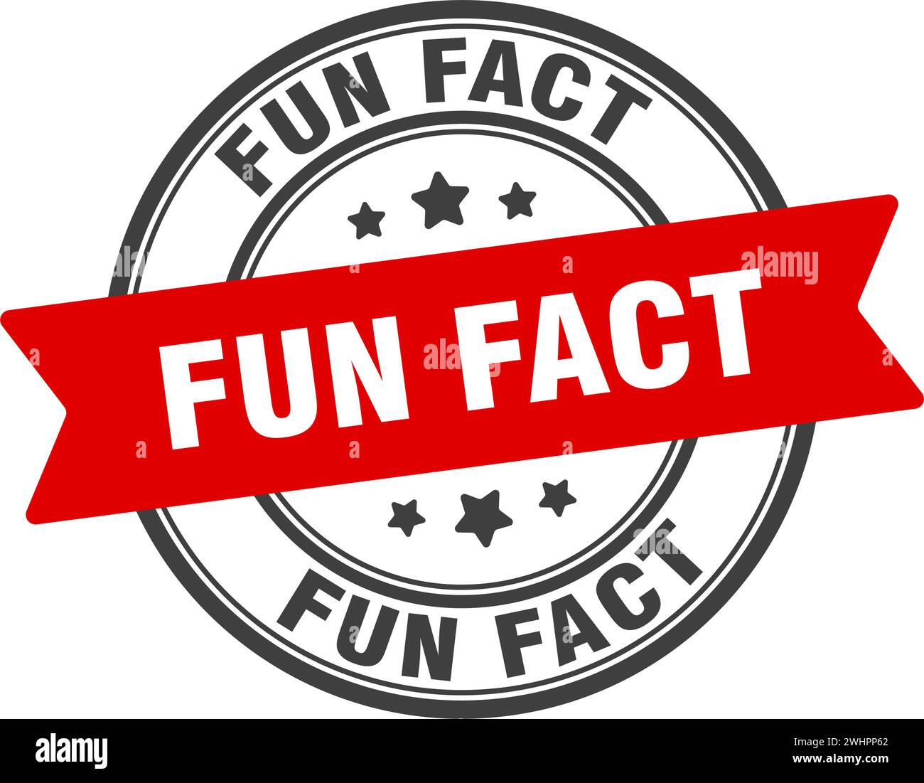 fun fact stamp. fun fact round sign. label on transparent background ...