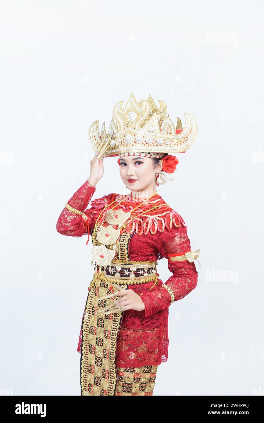 Model wearing gold dress hi-res stock photography and images - Alamy