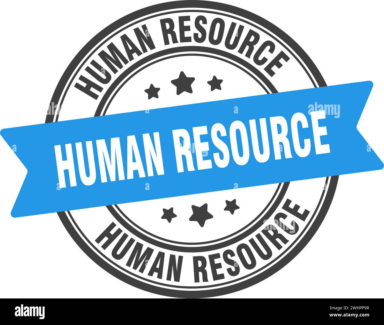 human resource stamp. human resource round sign. label on transparent ...