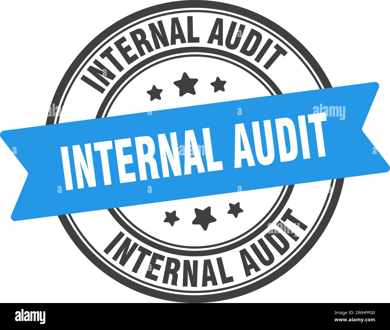 internal audit stamp. internal audit round sign. label on transparent ...