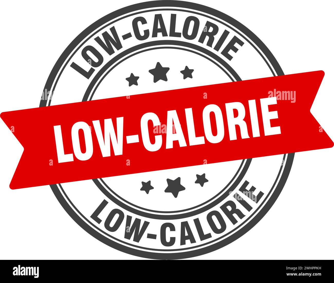 low-calorie stamp. low-calorie round sign. label on transparent ...