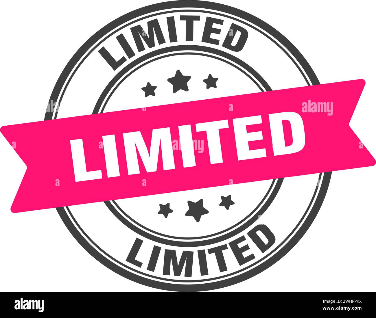 limited stamp. limited round sign. label on transparent background ...