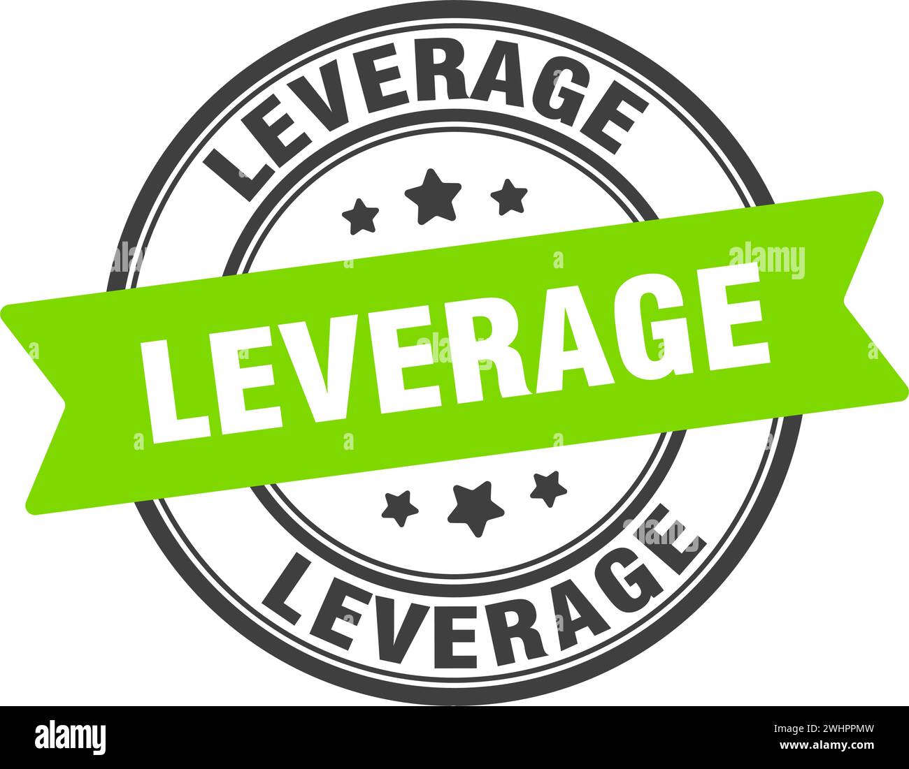 leverage stamp. leverage round sign. label on transparent background ...