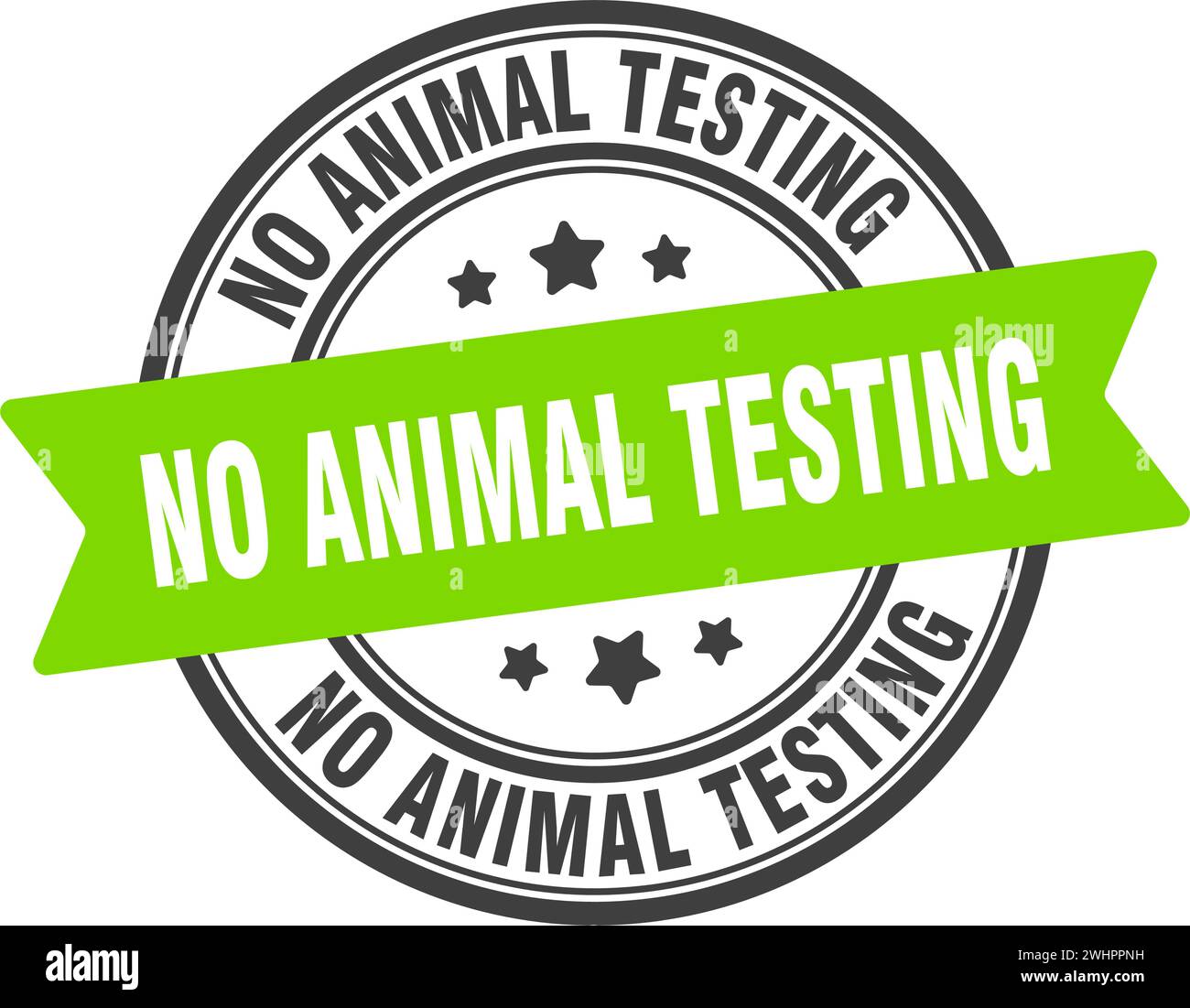 no animal testing stamp. no animal testing round sign. label on ...