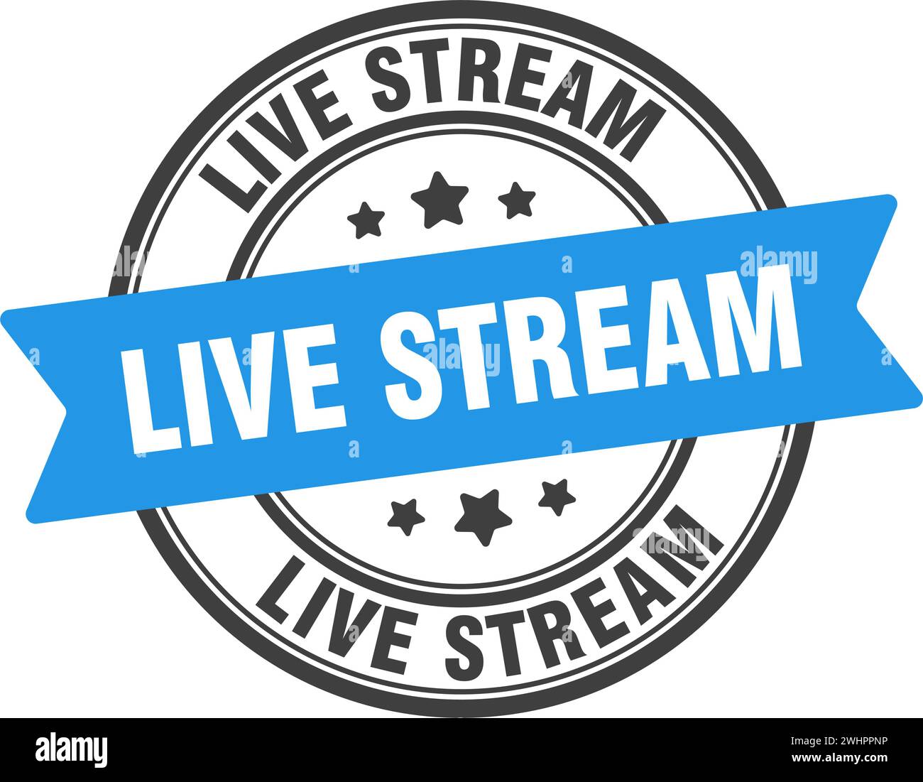 live stream stamp. live stream round sign. label on transparent ...