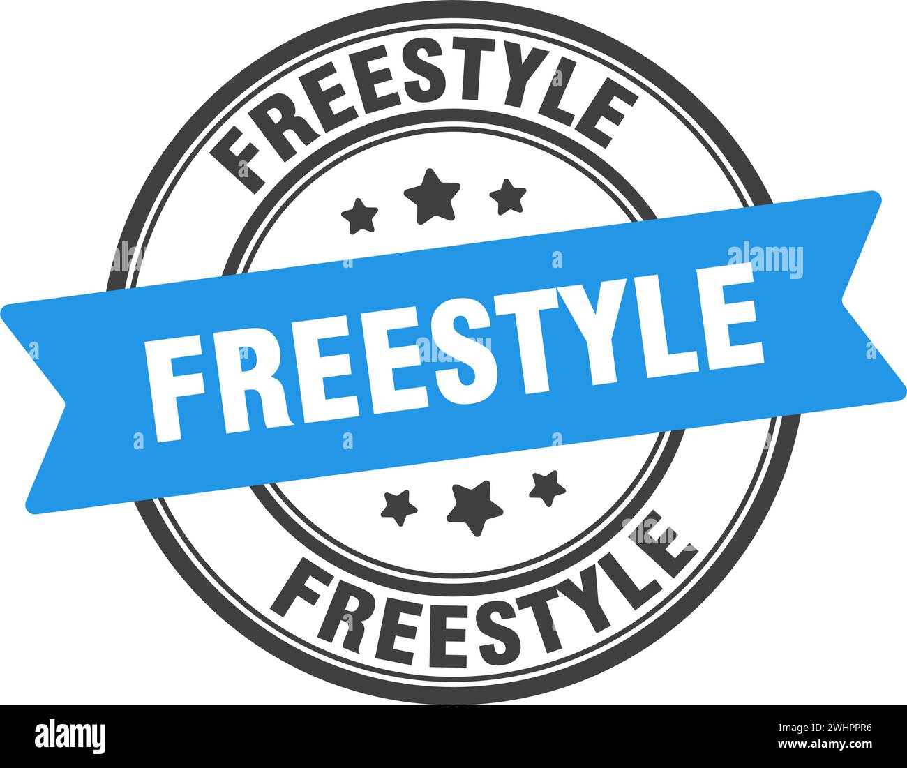 freestyle stamp. freestyle round sign. label on transparent background ...