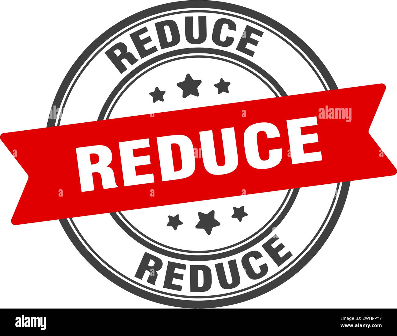 reduce stamp. reduce round sign. label on transparent background Stock ...