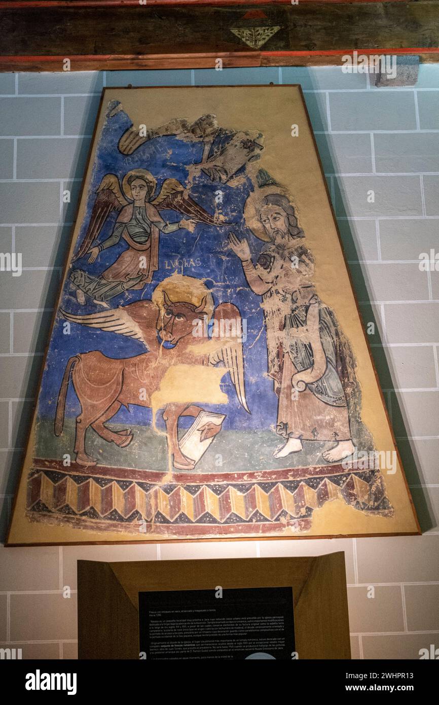 Navasa mural painting, fresco with dry touch-ups, torn off and ...