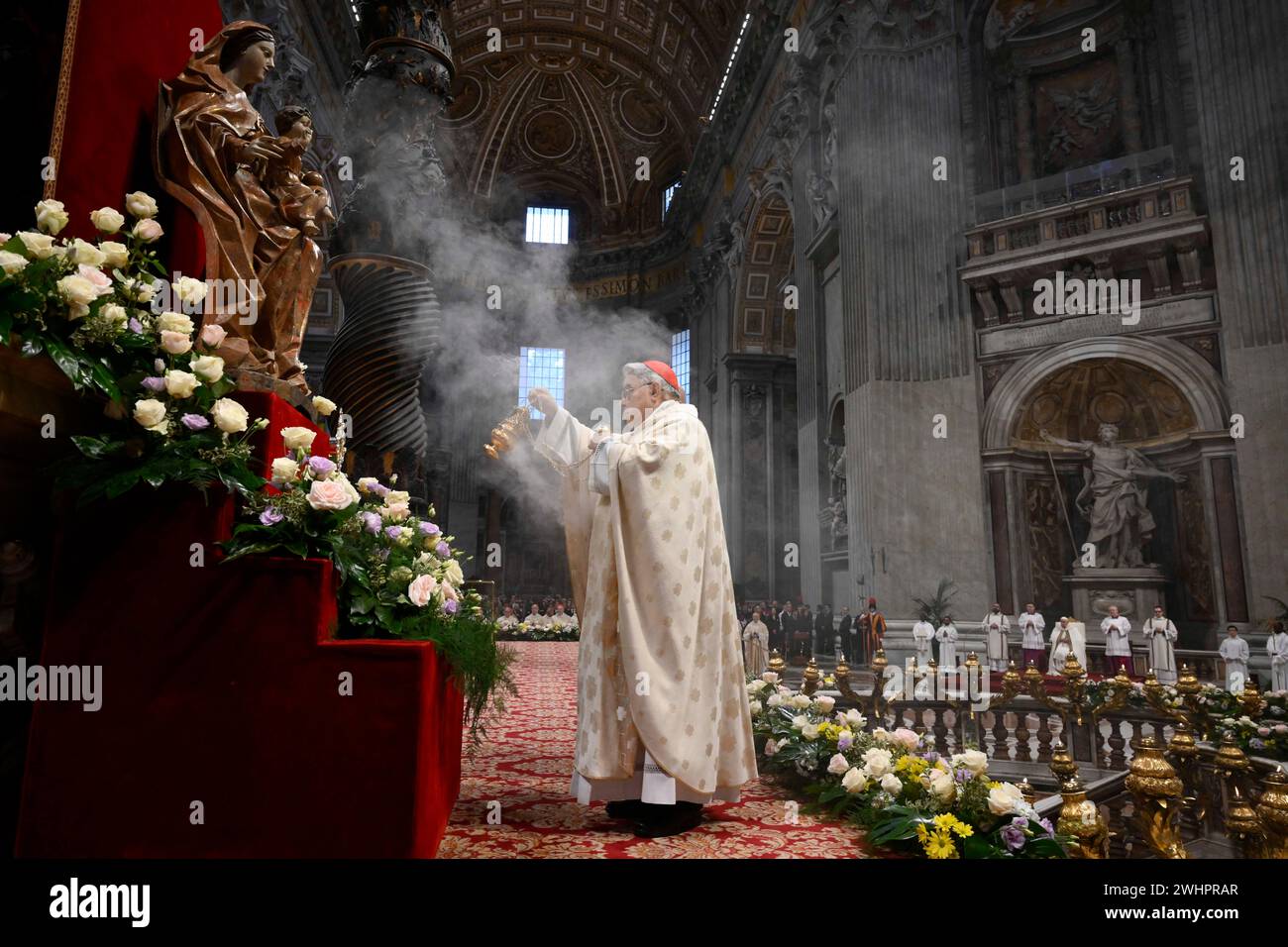 Italy, Rome, Vatican, 2024/2/11.Pope Francis celebrates a Holy Mass for ...
