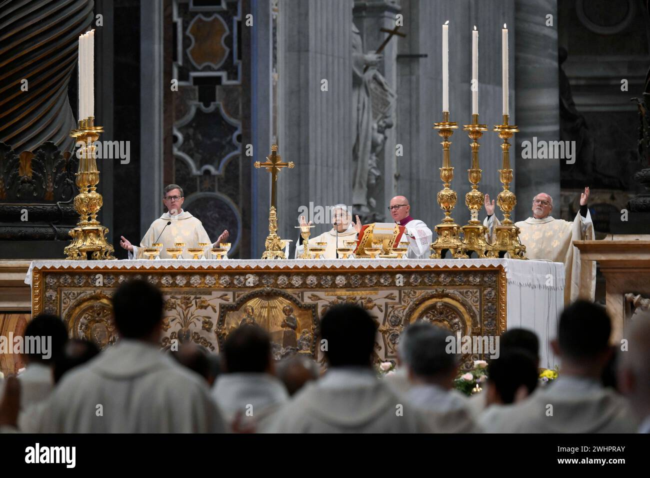 Italy, Rome, Vatican, 2024/2/11.Pope Francis celebrates a Holy Mass for ...